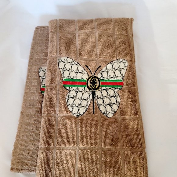 Kitchen | Gucci Butterfly Hand Towel And Mat Set | Poshmark